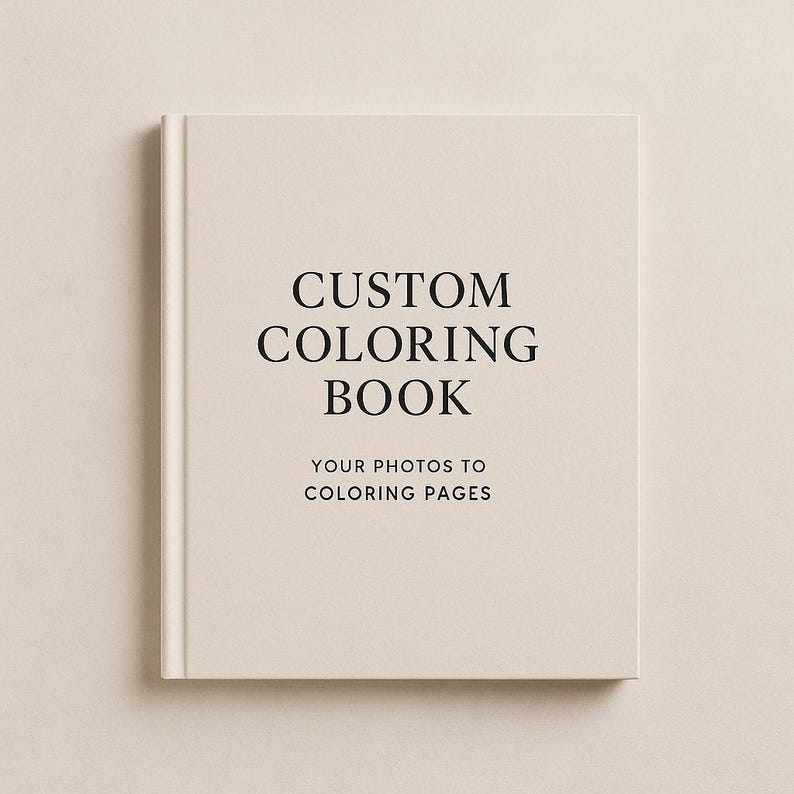Custom Coloring Book From Your Photos | Personalized Coloring Pages ...