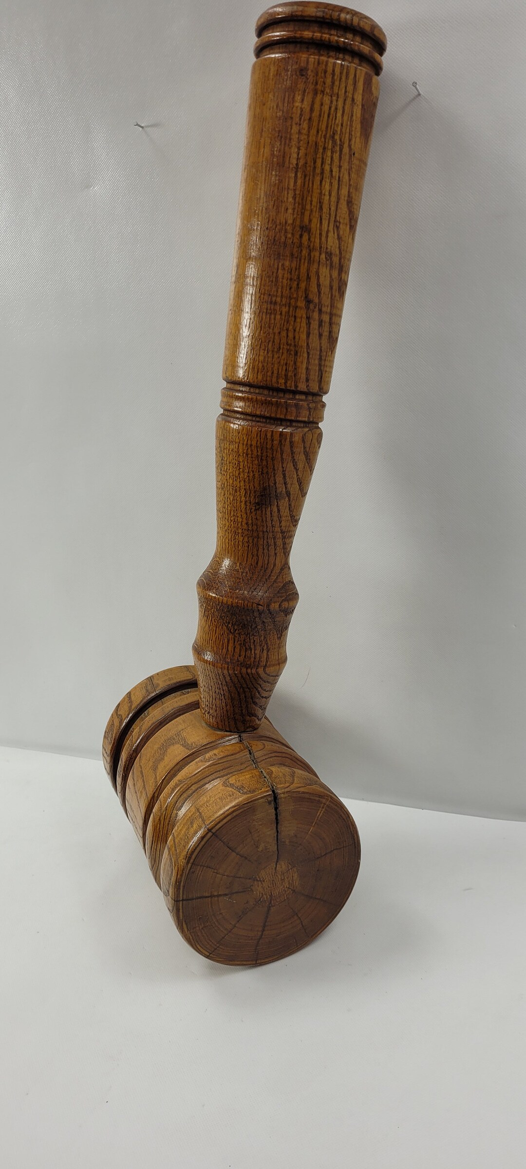 Vintage Large Oversized Gavel Oak Wood Display Adverting Lawyer Judge ...