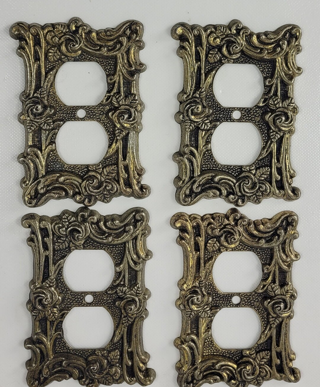 Vintage Gold Hardware Socket Cover Receptacle French Design Set of 4 - Etsy