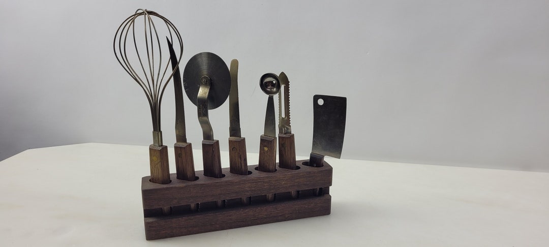 Vintage Bar Set Utensils Tools Wood Mixed Drinks Wisk Peeler - Etsy