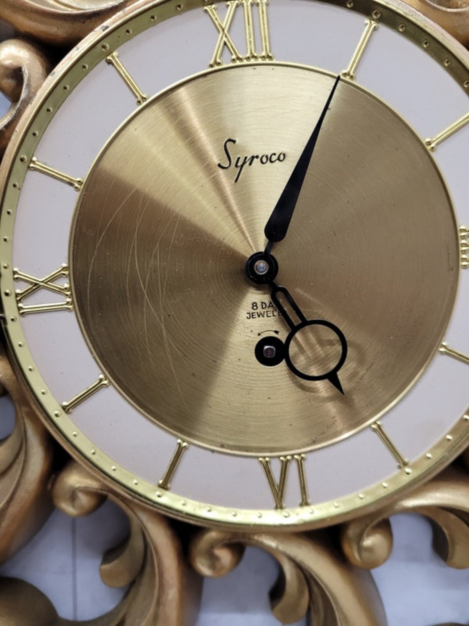 Vintage Syroco Wall Clock Gold Ornate Chunky USA Made - Etsy