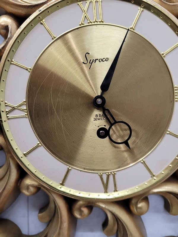Vintage Syroco Wall Clock Gold Ornate Chunky USA Made - Etsy
