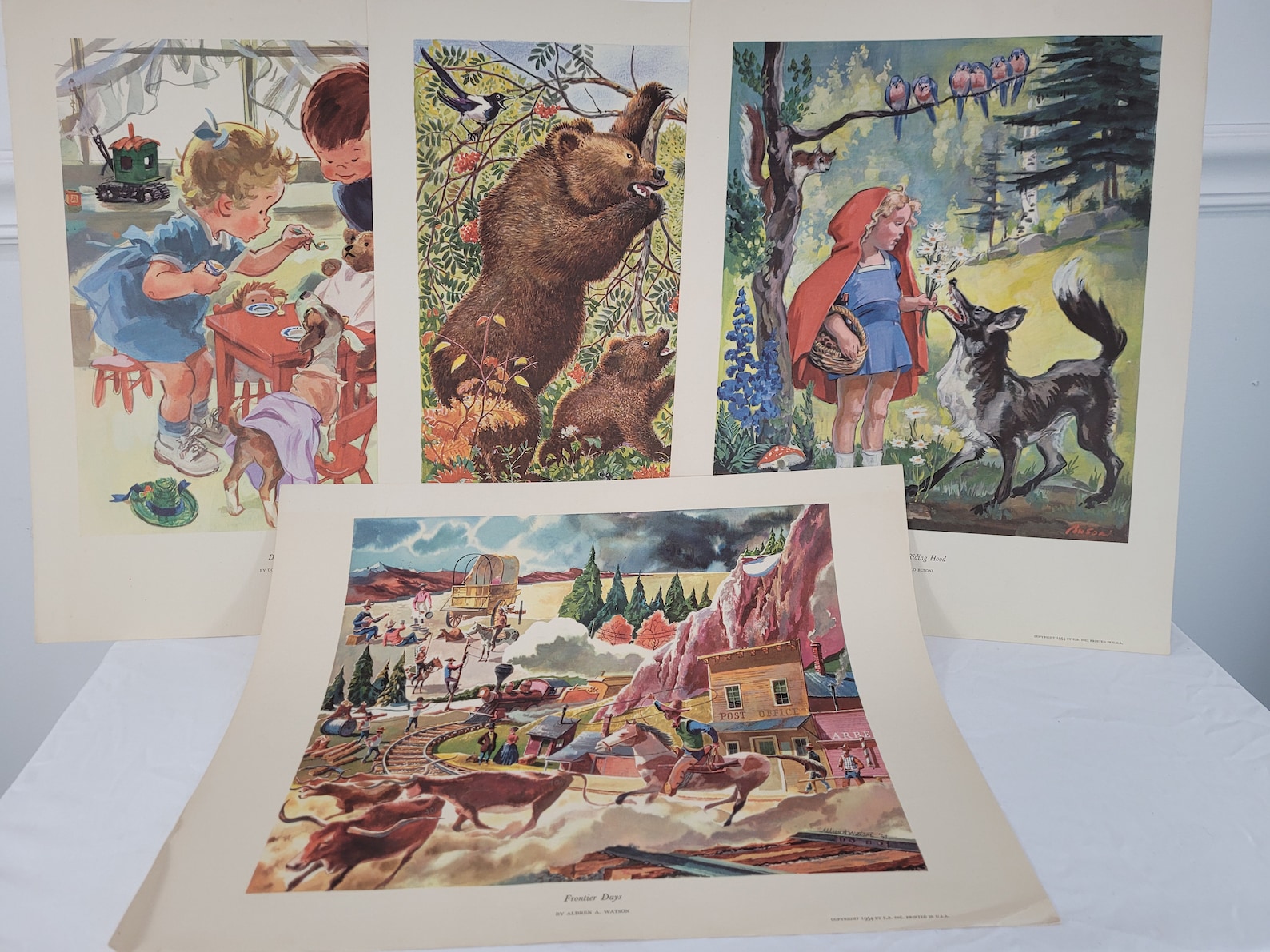 Vintage Set of Lithograph Prints Children Nursery Books - Etsy