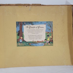 Vintage Set of Lithograph Prints Children Nursery Books Stories Little ...