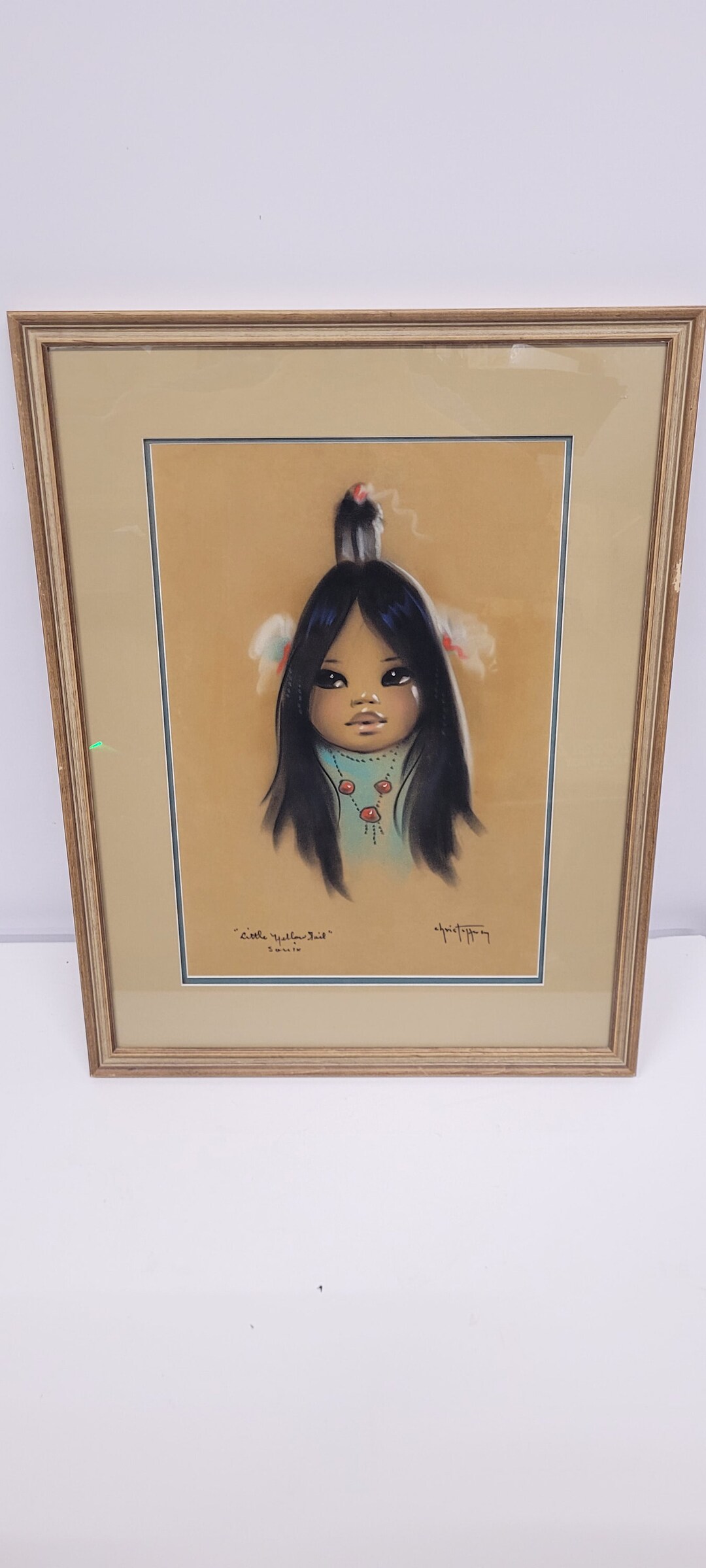 Vintage Papoose Series by Gerda Christoffersen Signed Painting, Framed ...