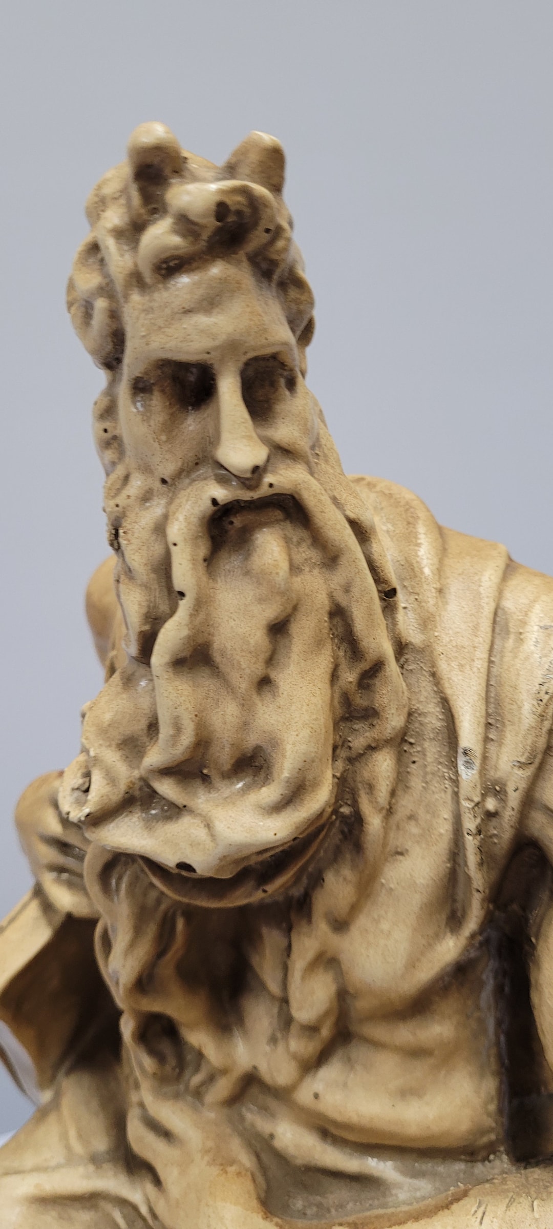 Vintage Michelangelo Horned Moses Austin Productions Bronze Plaster Art ...