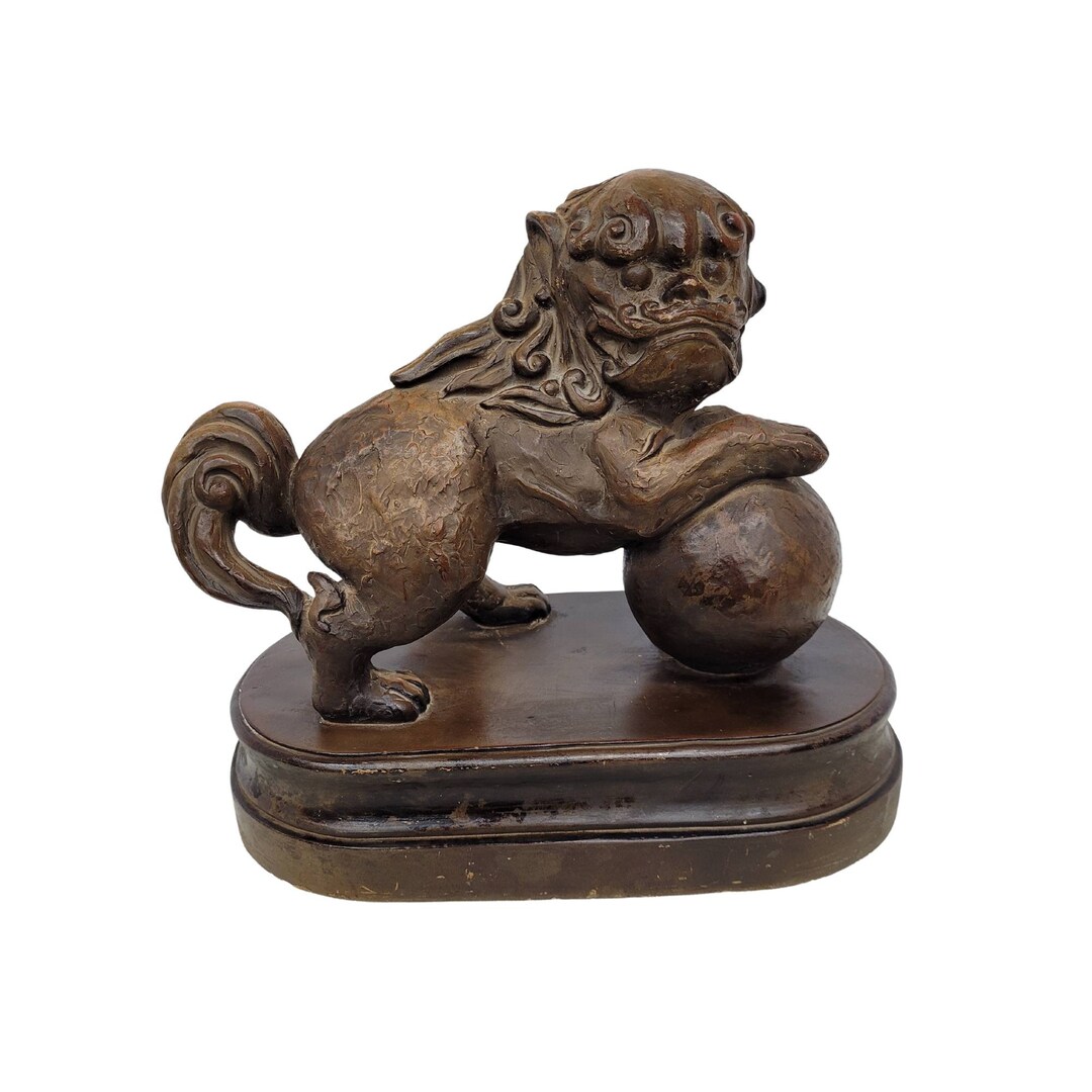 Vintage Foo Dog Sculpture Austin Productions Statue Table Top Art Post ...