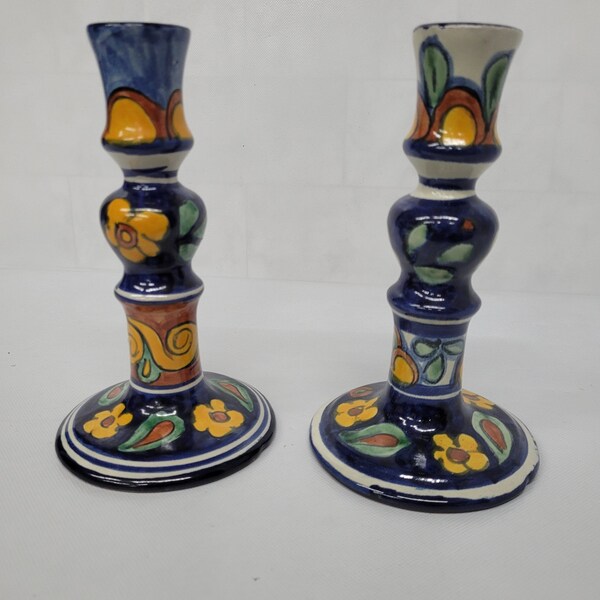 Painted Candlesticks - Etsy
