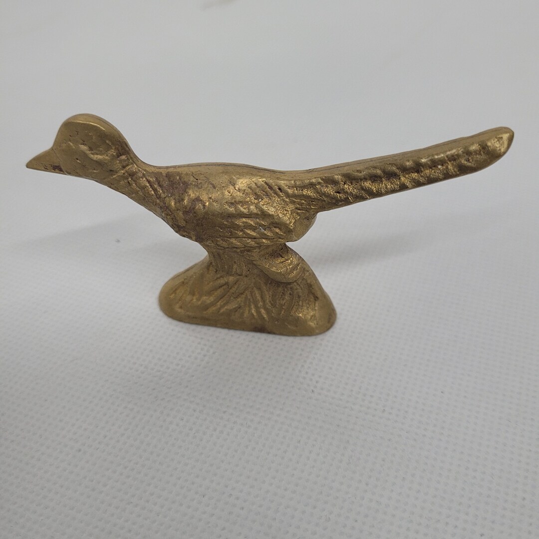 Vintage Mini Brass Road Runner Metal Art Statue Sculpture - Etsy