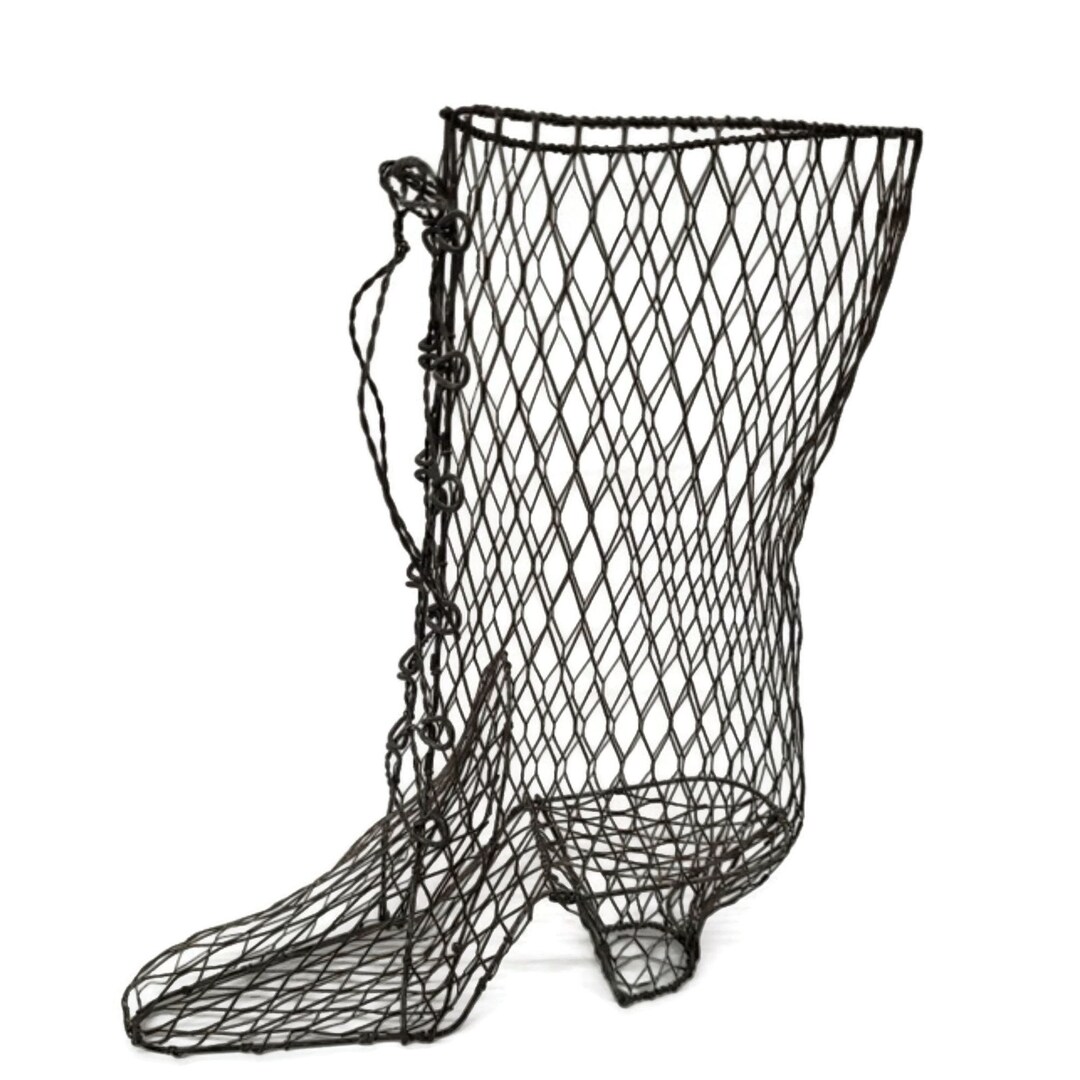 Vintage Wire High Heel Boat Topiary Garden Art Decor Lady Tie up Lace ...