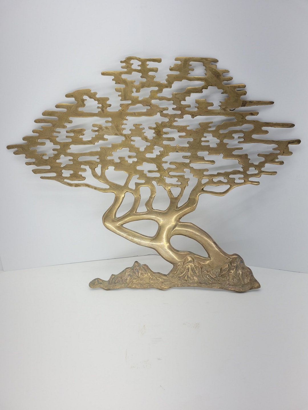 Mid Century Vintage Brass Tree of Life Wall Metal Art Hanging Sculpture ...
