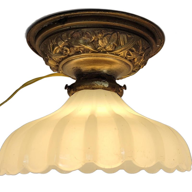 Antique Vintage Flush Mount Ceiling Light - Etsy