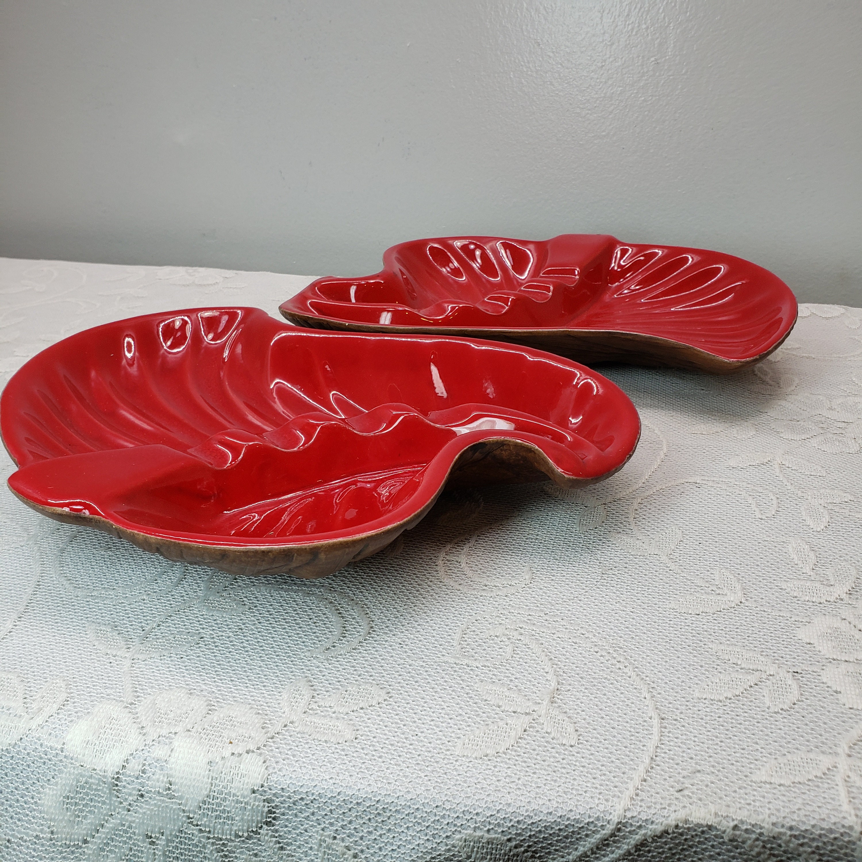 Vintage Red Ashtrays Art Pottery Ceramic Sequoia Ware - Etsy UK