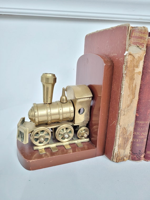 Vintage Train Vintage Brass Train Single Bookend Brass Train Brass ...
