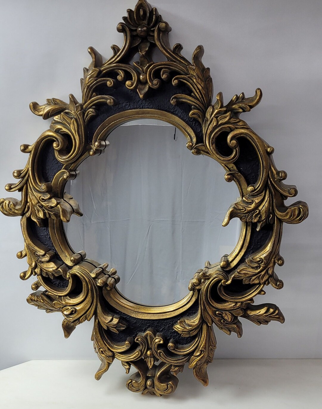 Vintage French Rococo Wall Hanging Mantel Mirror Gold Gilt - Etsy