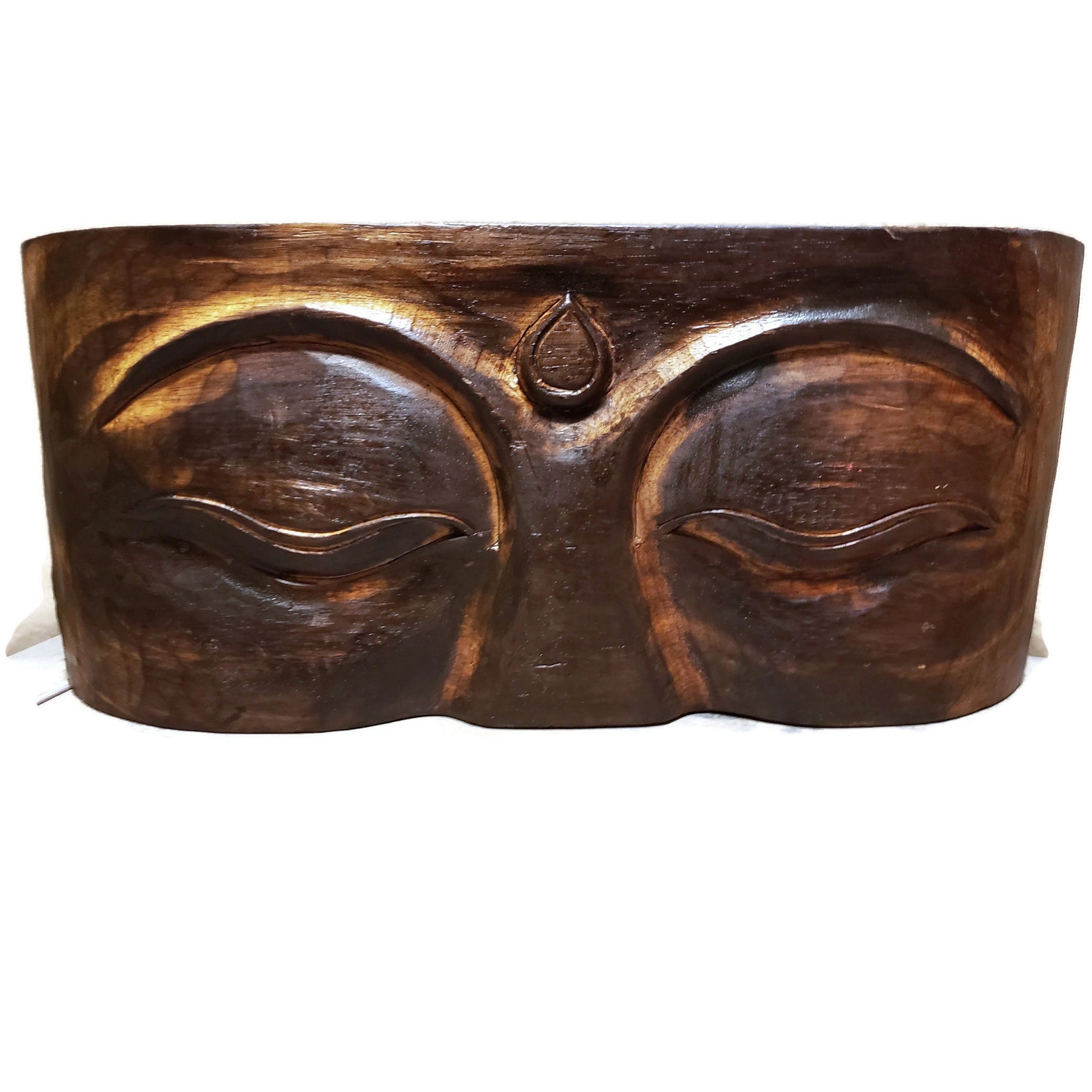 Vintage Wooden Eye's Hand Craved Wall Hanging Sculpture - Etsy