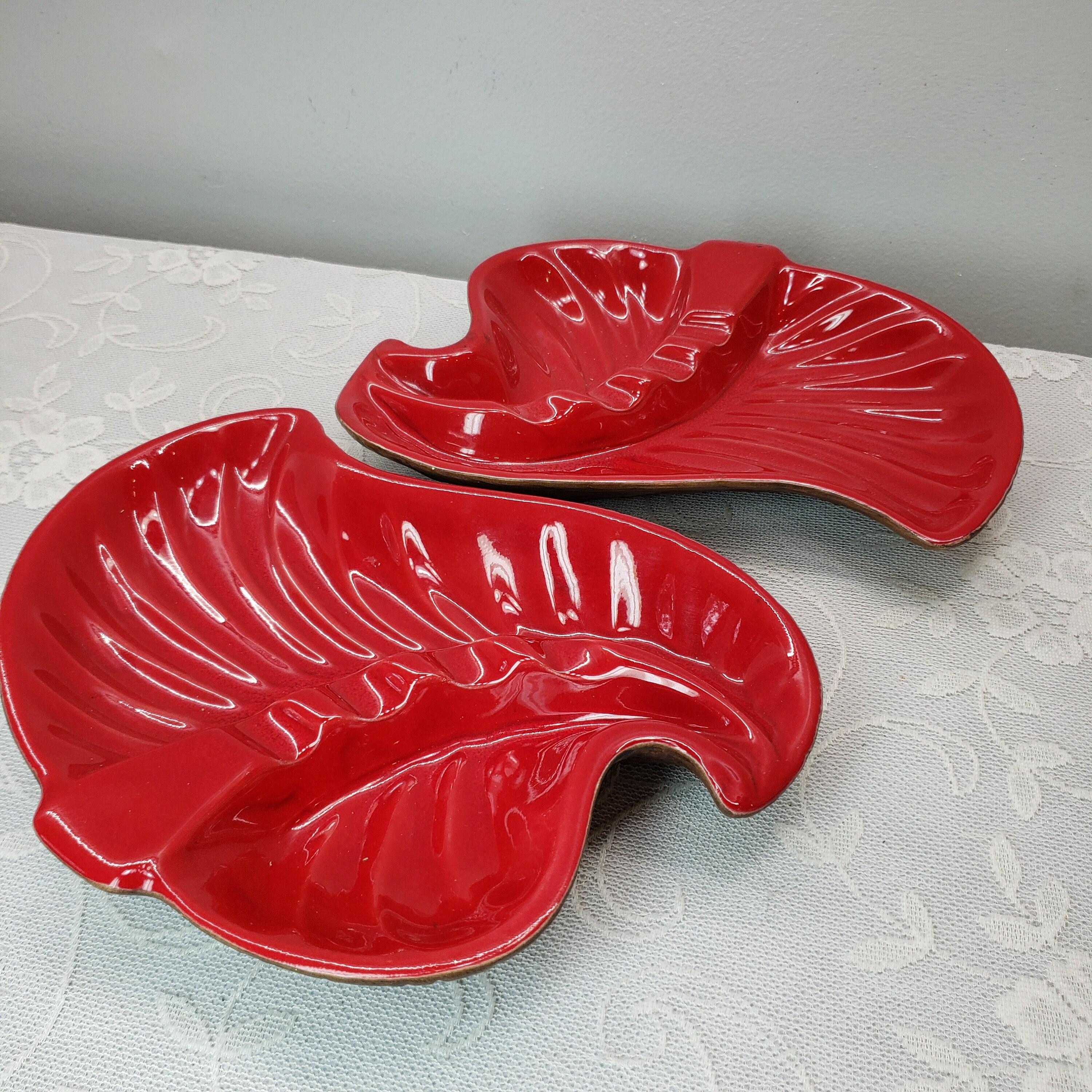 Vintage Red Ashtrays Art Pottery Ceramic Sequoia Ware - Etsy UK