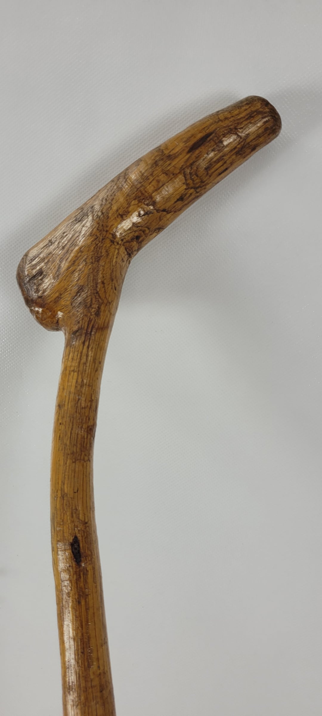 Vintage Brown Crooked Carved Folk Art Wood Walking Cane Stick - Etsy
