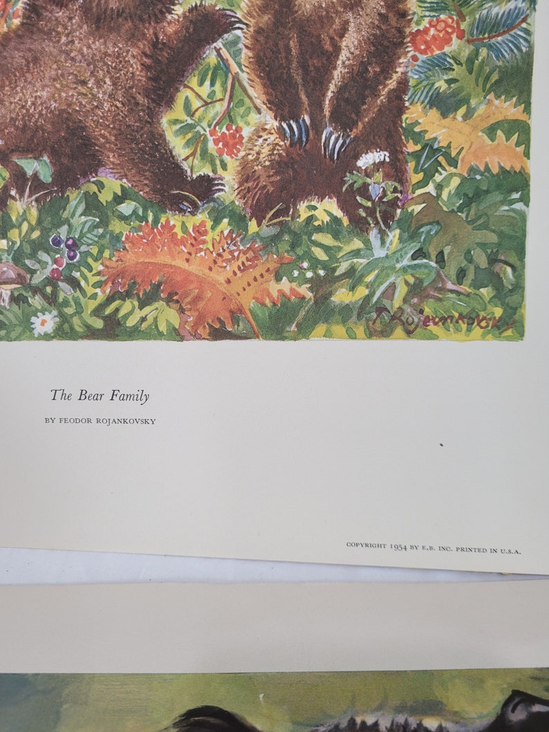 Vintage Set of Lithograph Prints Children Nursery Books - Etsy