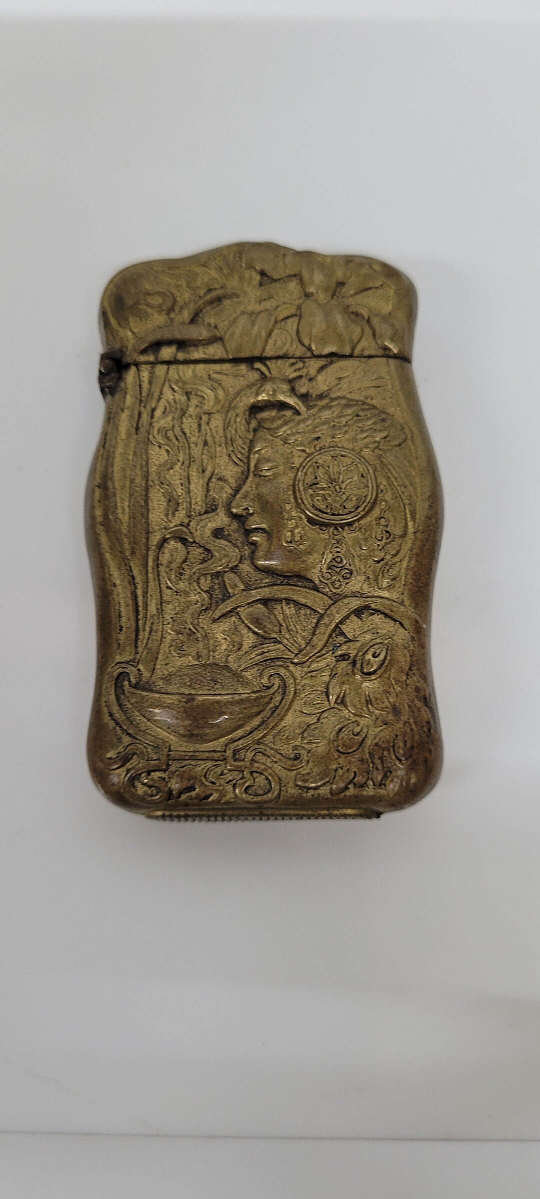 Antique Brass Match Safe Louisiana Purchase Monument Tobacco ...