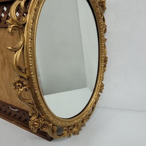 Vintage Gold Ornate Square Wall Mirror French Country Farmhouse Flowers ...