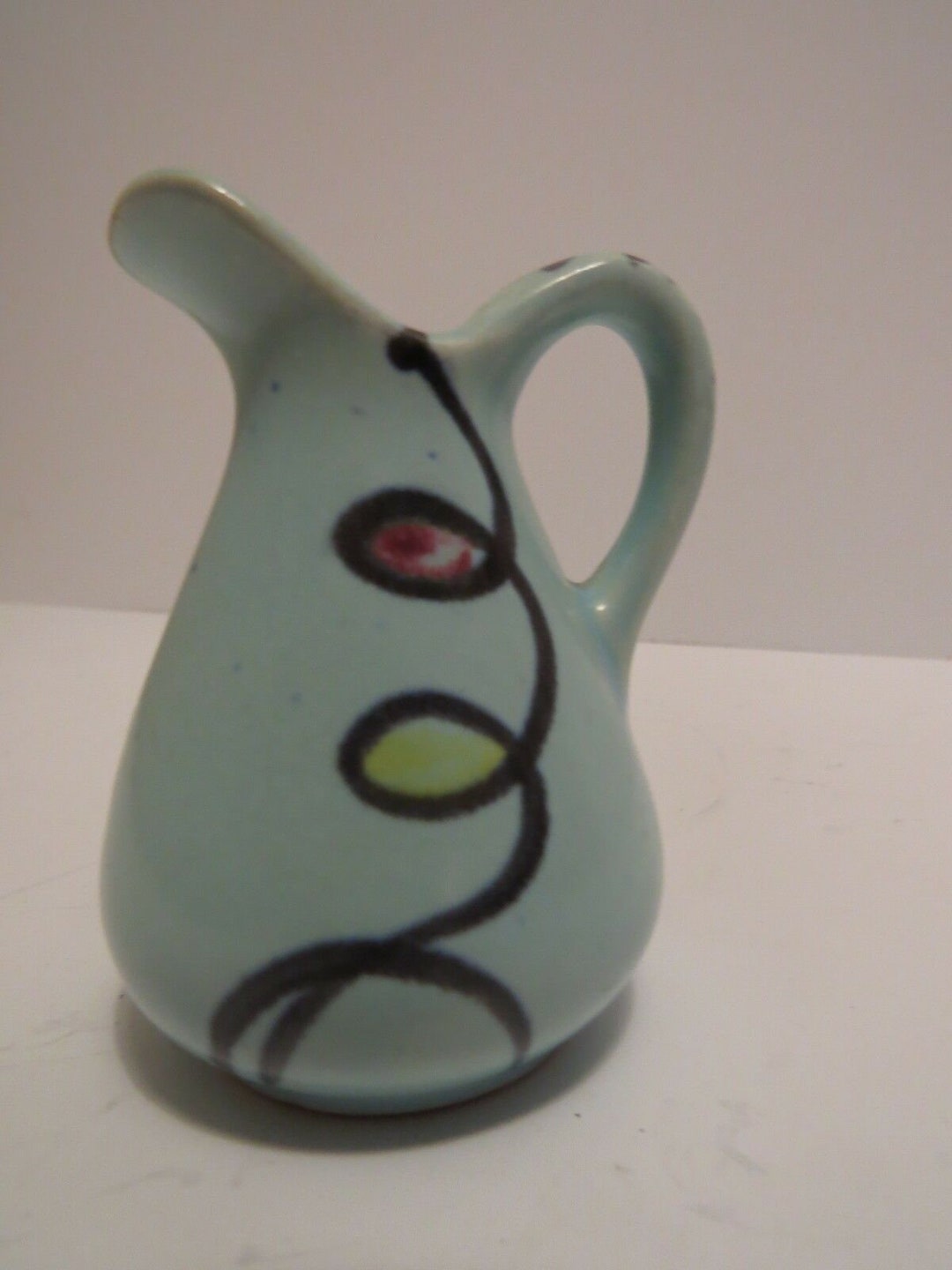 Miniature Art Pottery Vase Pitcher Vintage Blue Japan Mini - Etsy