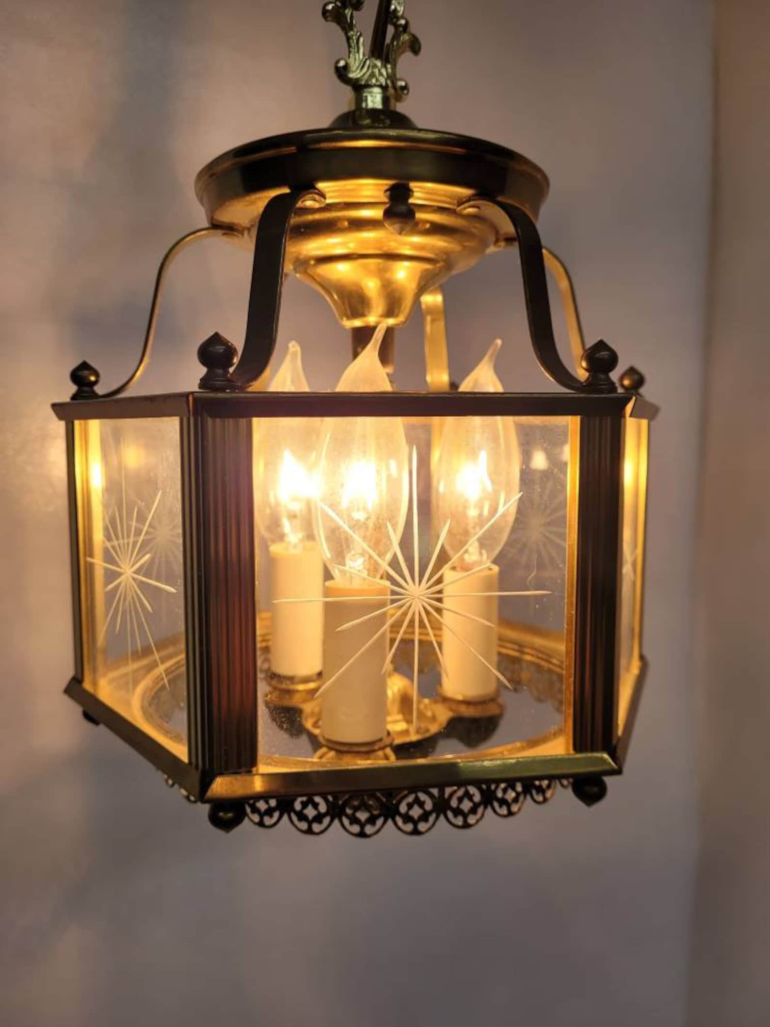 Mid Century Starburst Hall Ceiling Light Pendant Hanging Swag - Etsy