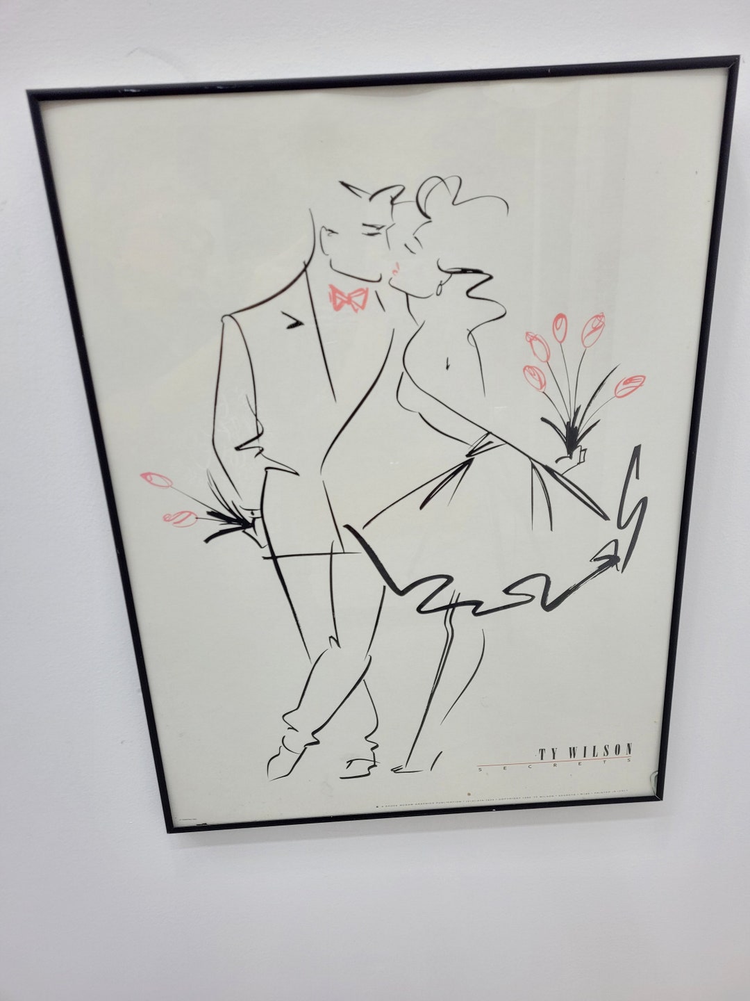 Vintage Poster Art Post Modern Ty Wilson 1990 Framed Print, "forever ...