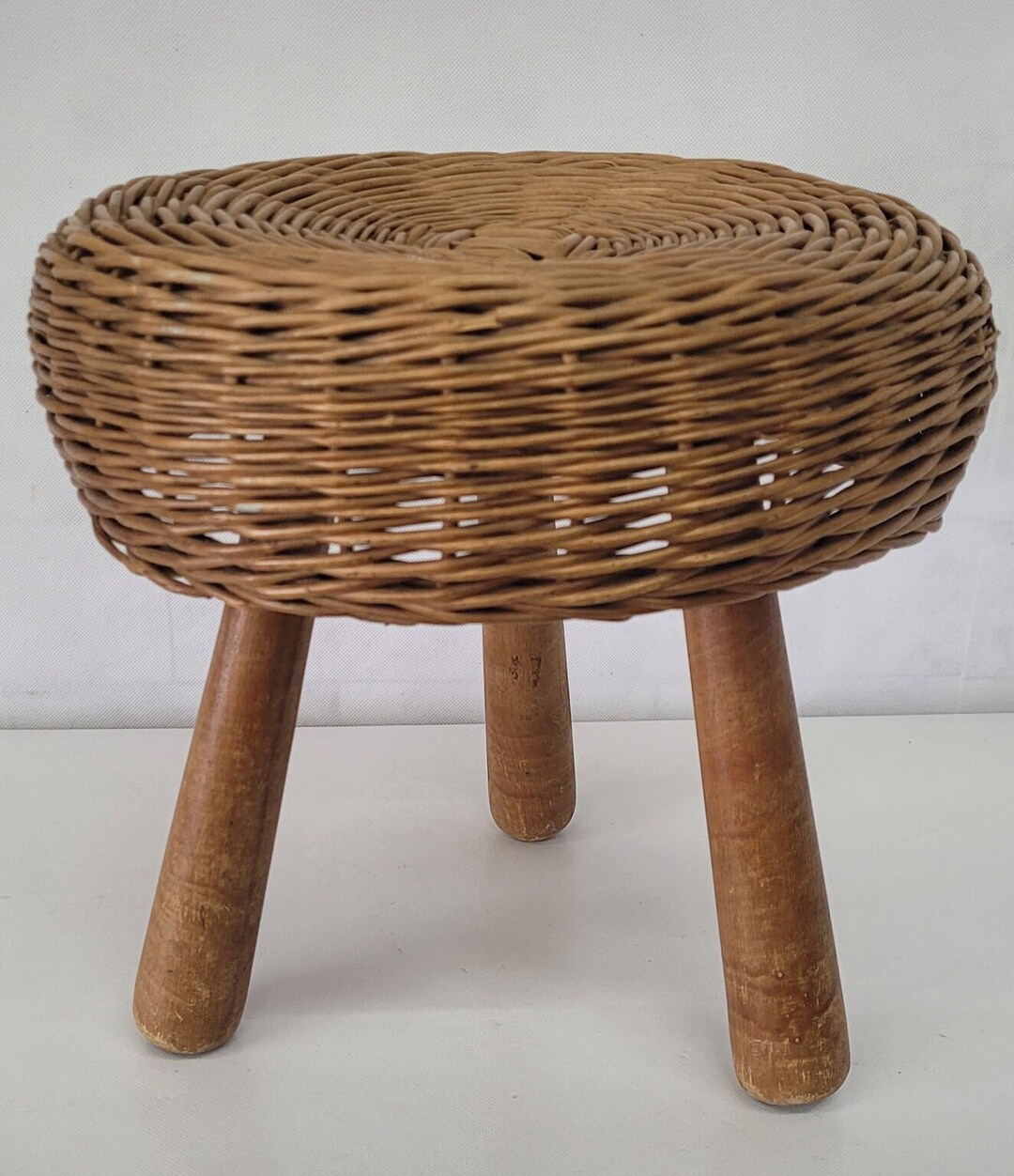 Vintage Original Wicker Foot Stool Style Tony Paul Mushroom 3 - Etsy
