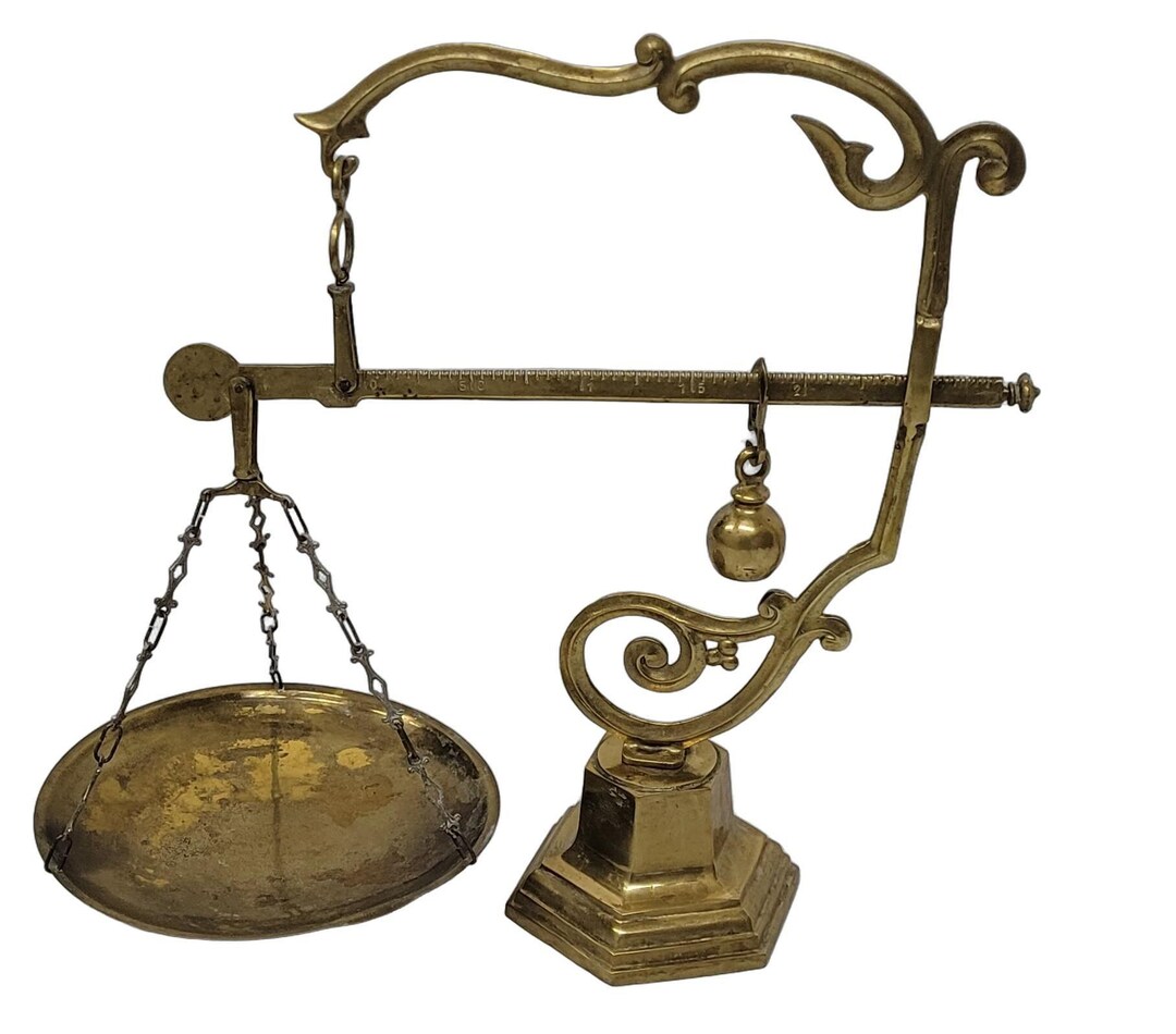 Vintage Brass French Scale General Store Weight Measure - Etsy