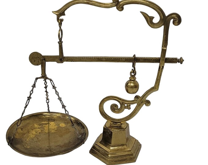 Vintage Brass French Scale General Store Weight Measure - Etsy