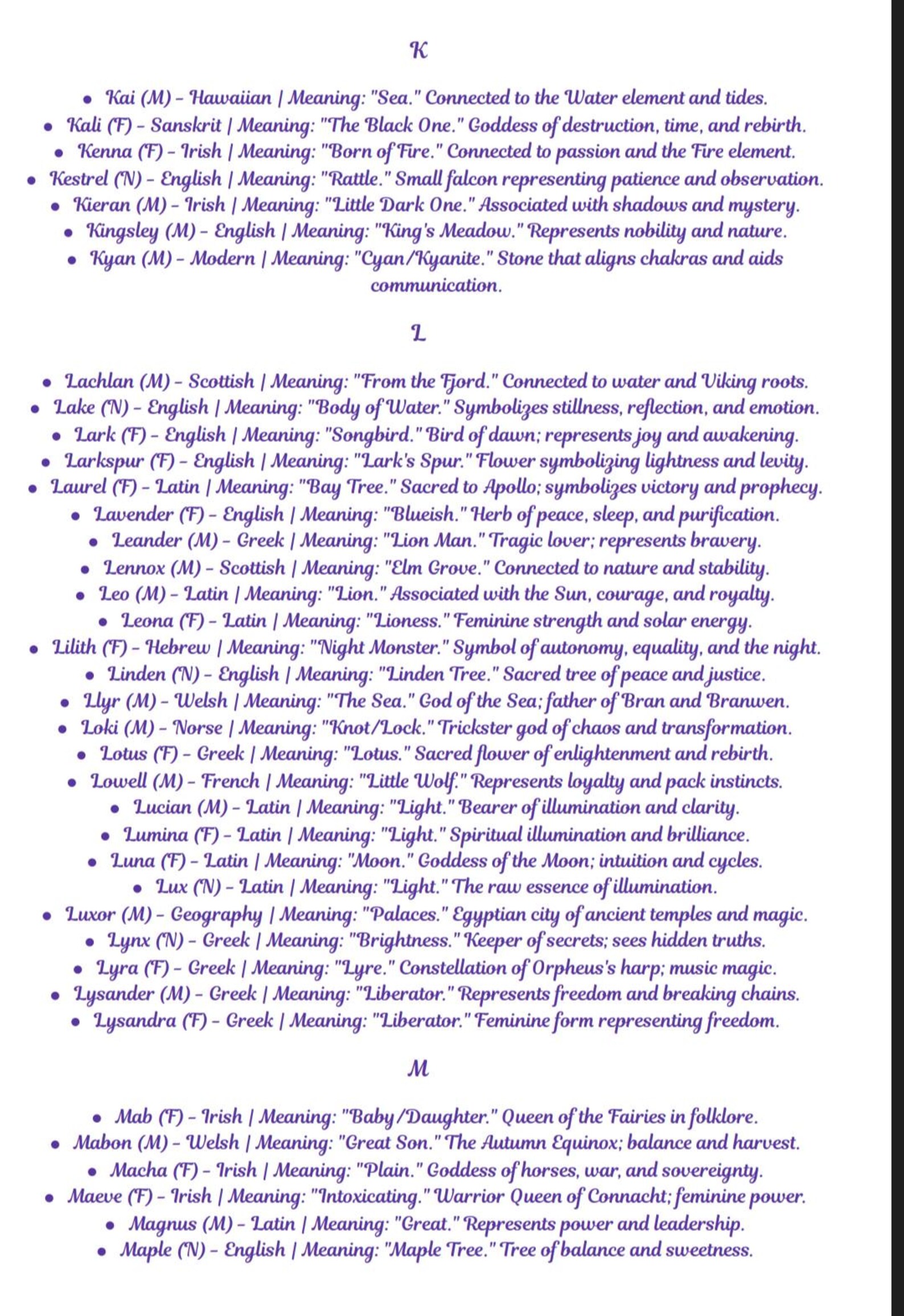 Magical Baby Names Dictionary | Pagan & Witchy Name Book | Spiritual ...
