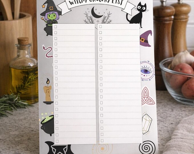 Witch's Shopping List Printable Planner - Stay Organized While You Shop ...