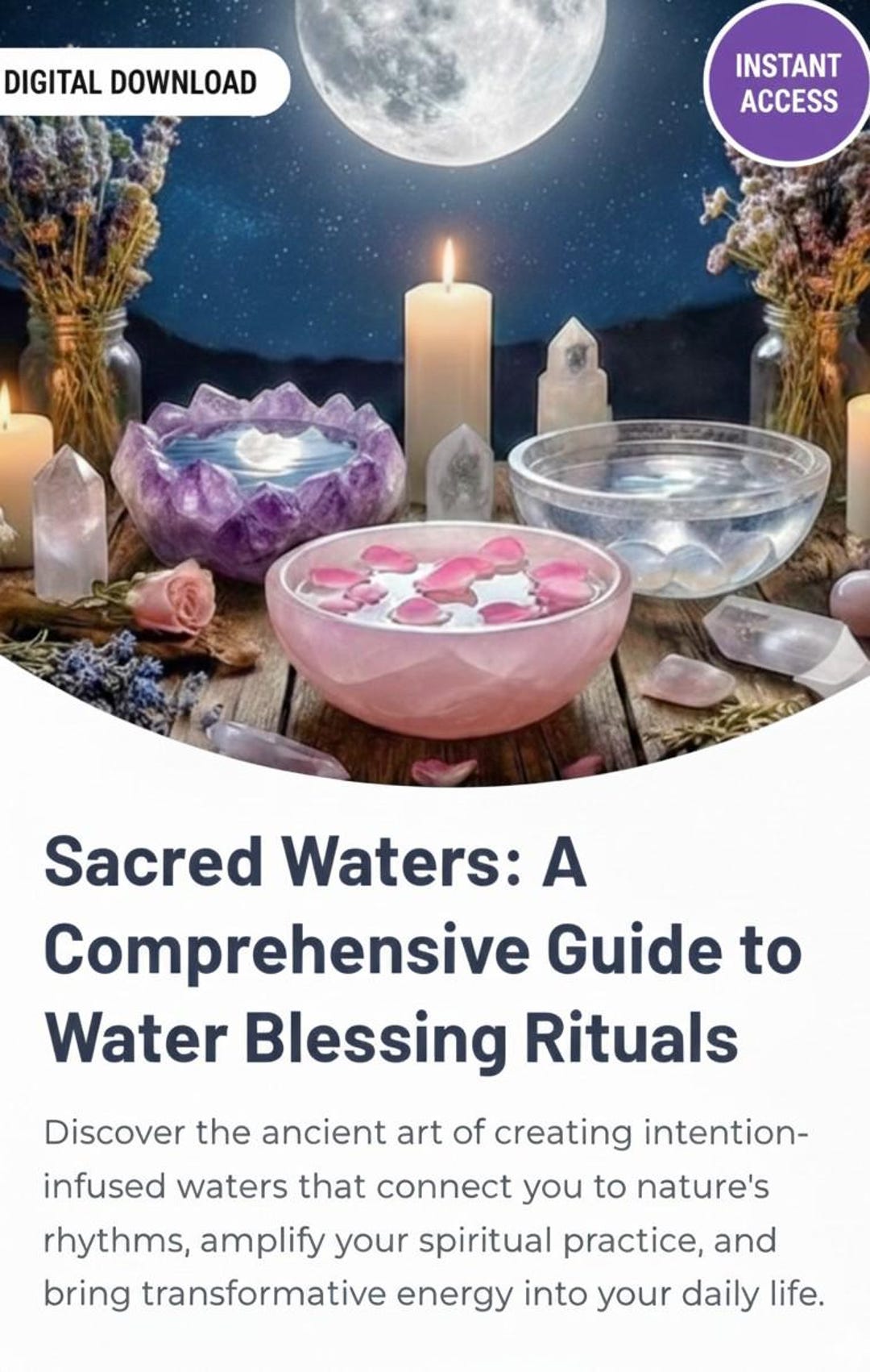 Water Blessing Ritual Guide | Rose Sun Moon Water Intention Spells ...
