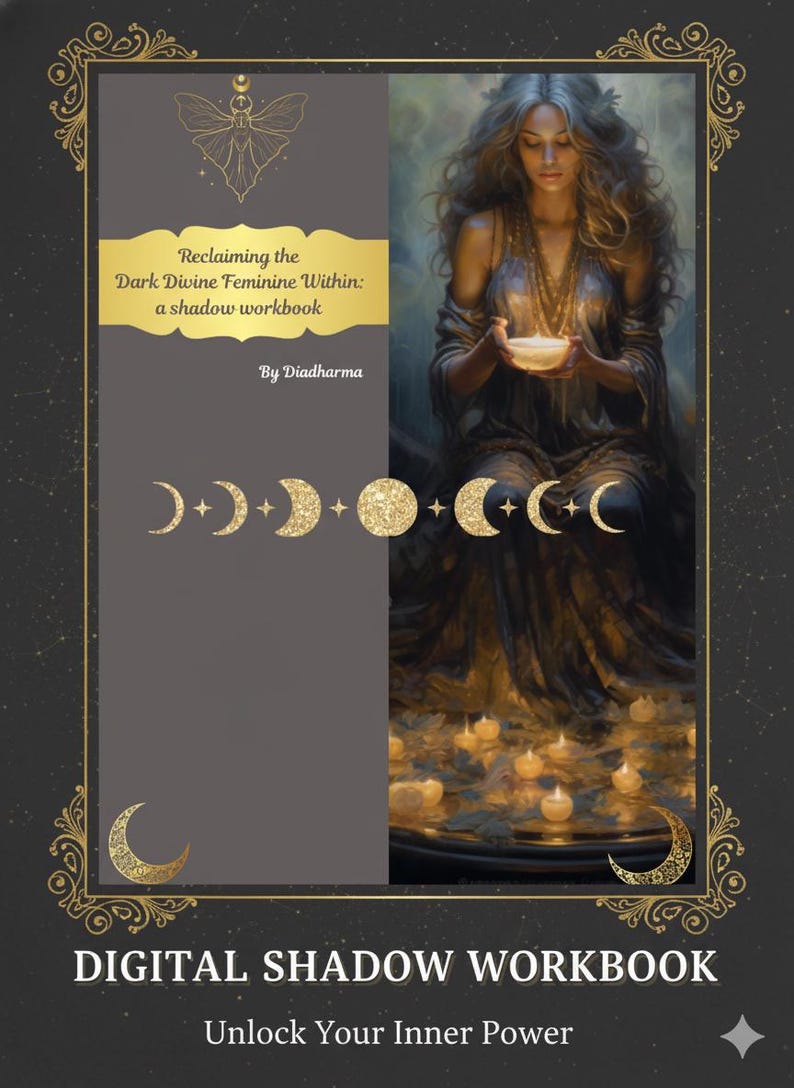 Dark Divine Feminine Shadow Workbook | Digital Fillable Self-healing ...
