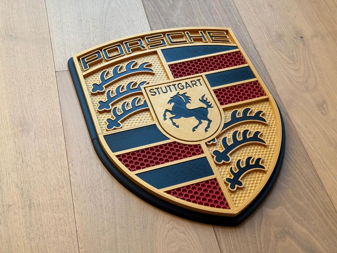 Ultimate Porsche Crest / 3D Printed Wall Artwork - Etsy UK