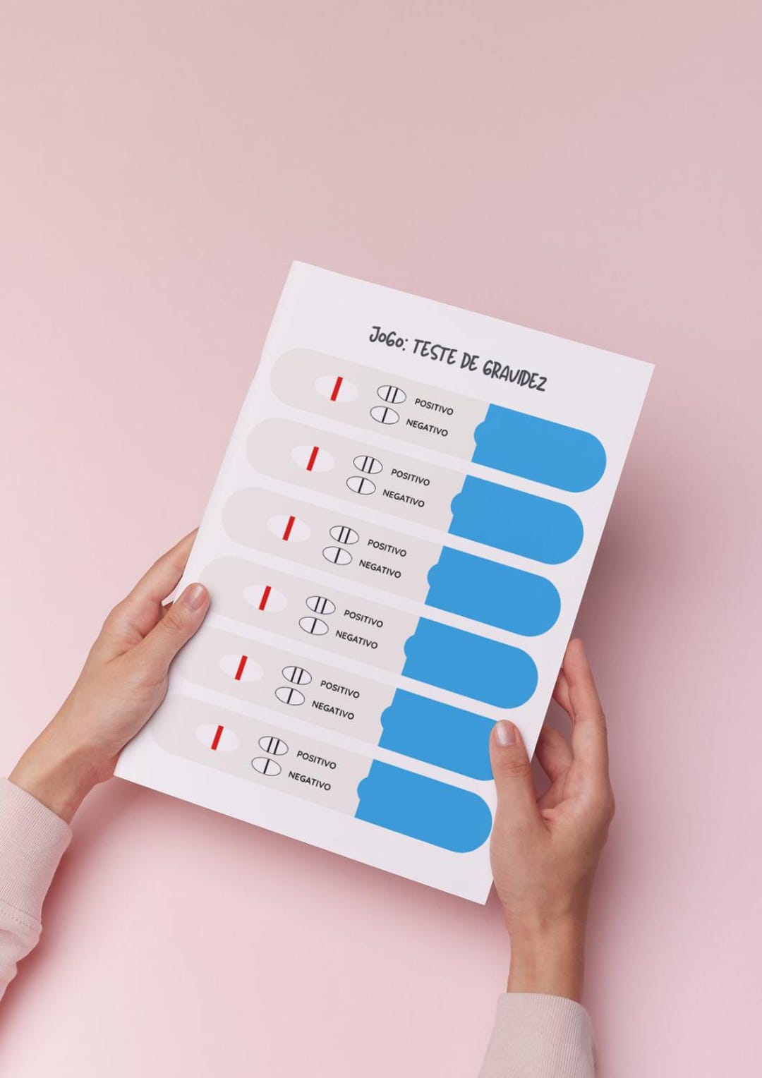 Baby Shower - Blue Pregnancy Test Game - Download in PDF - Etsy