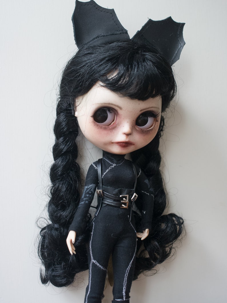 Wednesday Addams Cat Bodysuit Jumpsuit for Boat Race Handmade Blythe ...