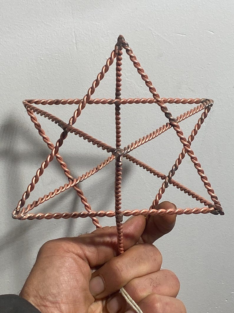 1/4 Sacred Cubit Merkaba Star – Dual Tetrahedrons | Copper Tensor ...