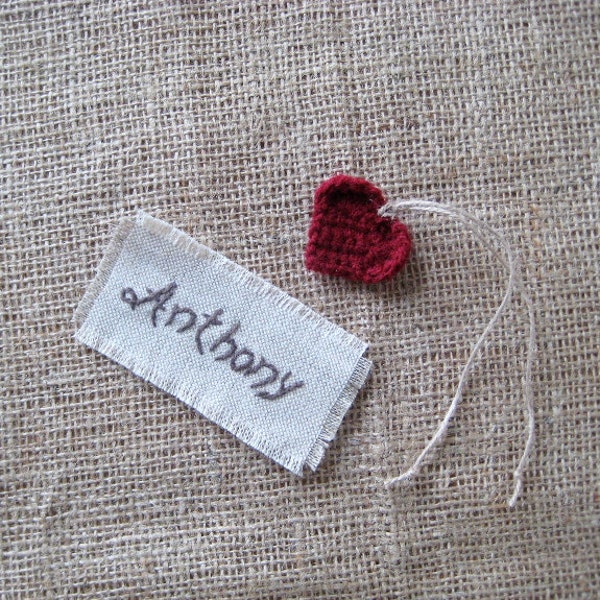 Burlap Name Tags - Etsy