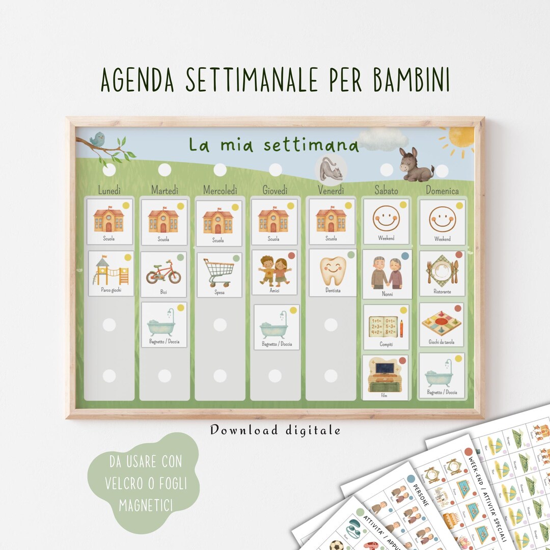Printable Weekly Schedule for Children in PDF Format – Customizable ...