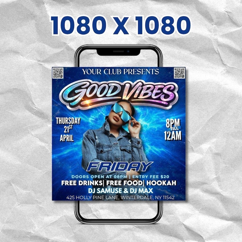 Editable Friday Party Flyer, Night Event Promotion, Canva Template ...