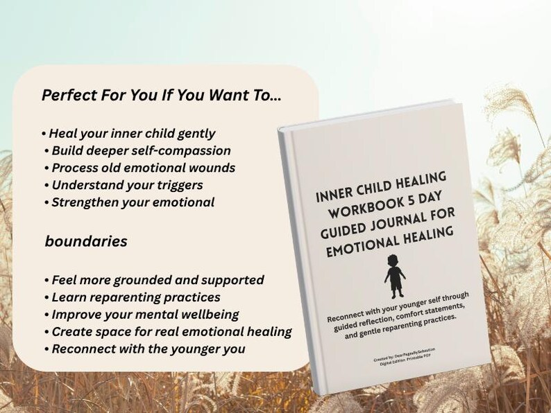 Inner Child Healing Workbook 5 Day Guided Journal | Printable PDF ...