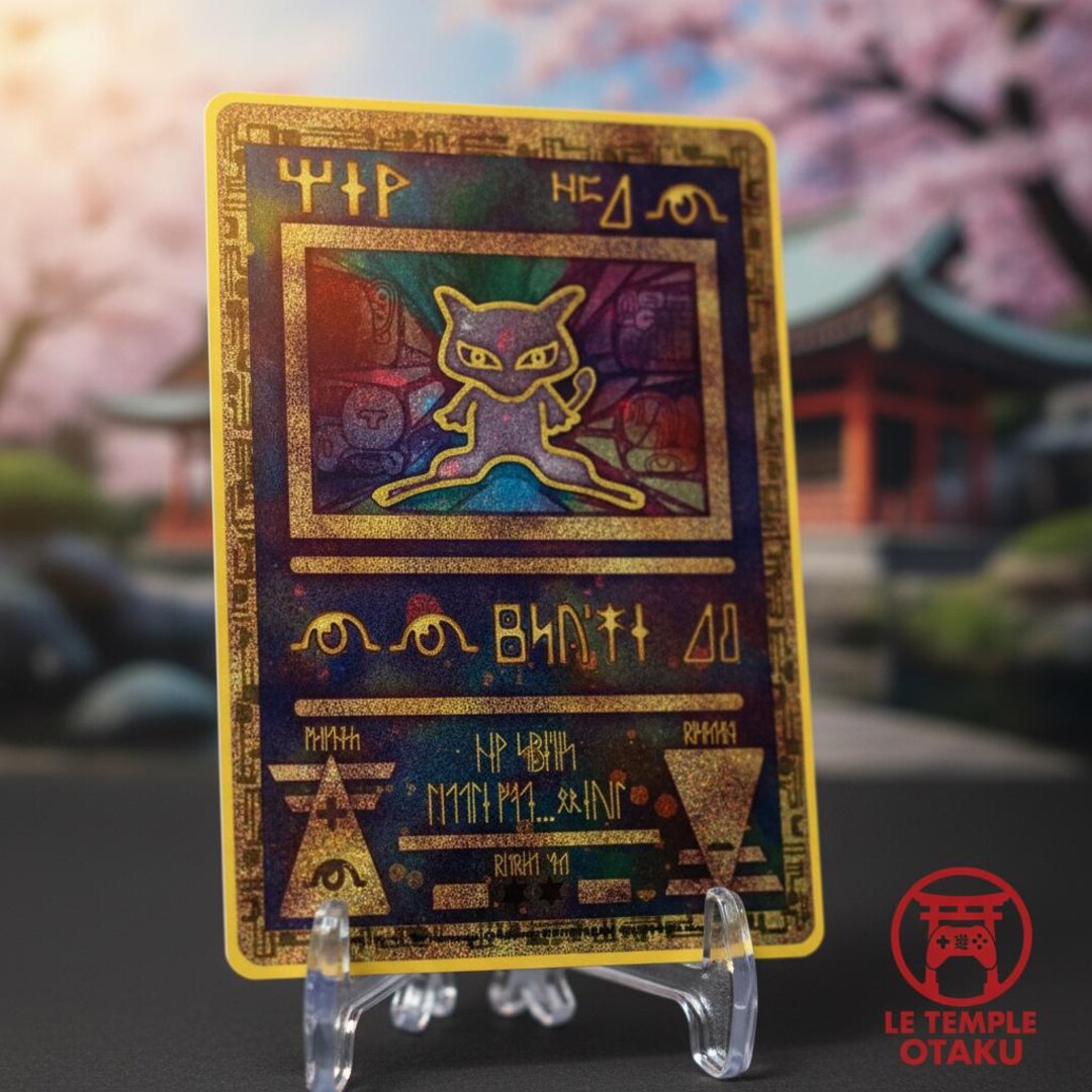 Mew Holographic Proxy Card – Antique Style / Hieroglyphs – Pokémon Fan ...