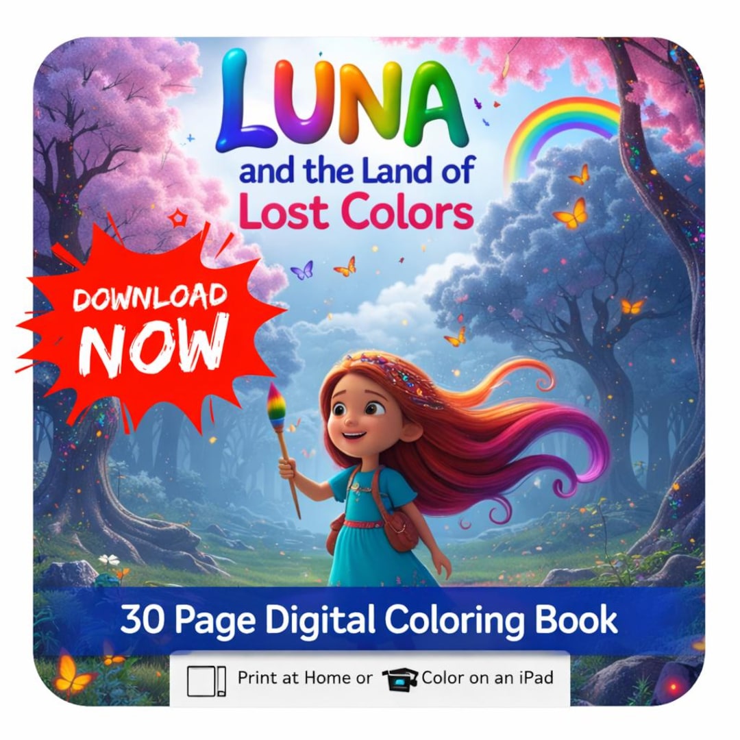 Printable & Digital Story Coloring Book for Kids Ages 4–6 | iPad ...