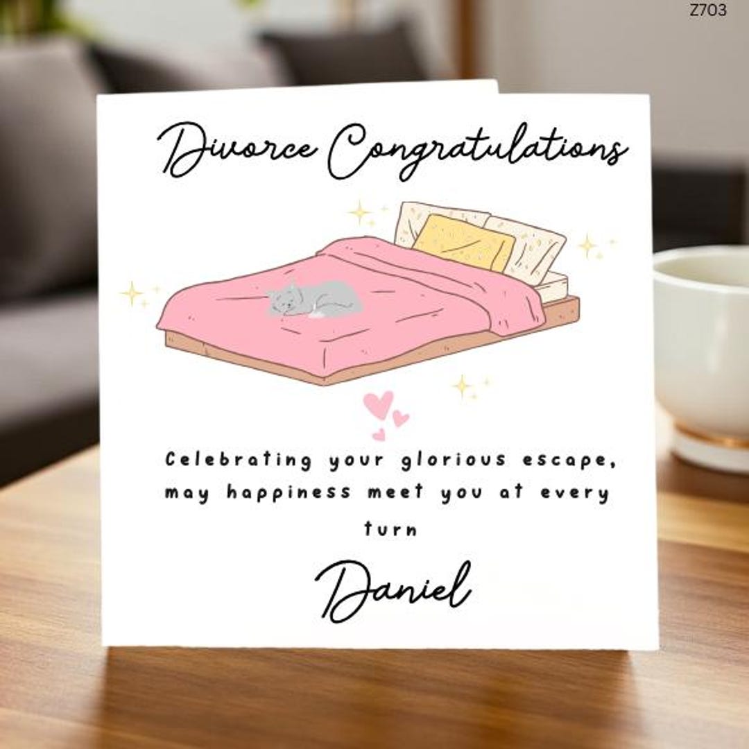 Divorce Congratulations Card,celebrating Your Glorious Escape,funny ...