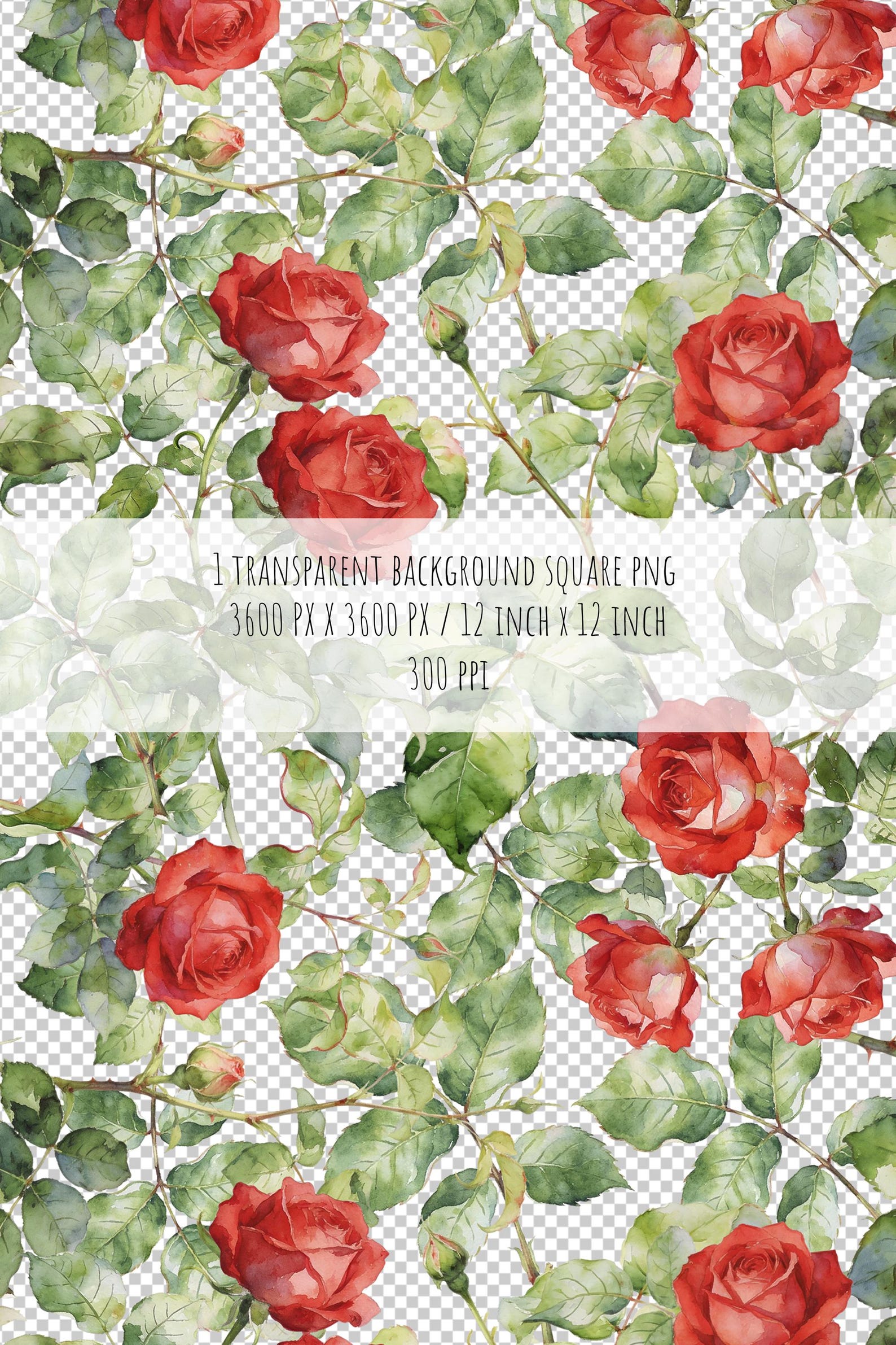 Vintage Style Red Rose Seamless Pattern, Botanical Flower Pattern ...
