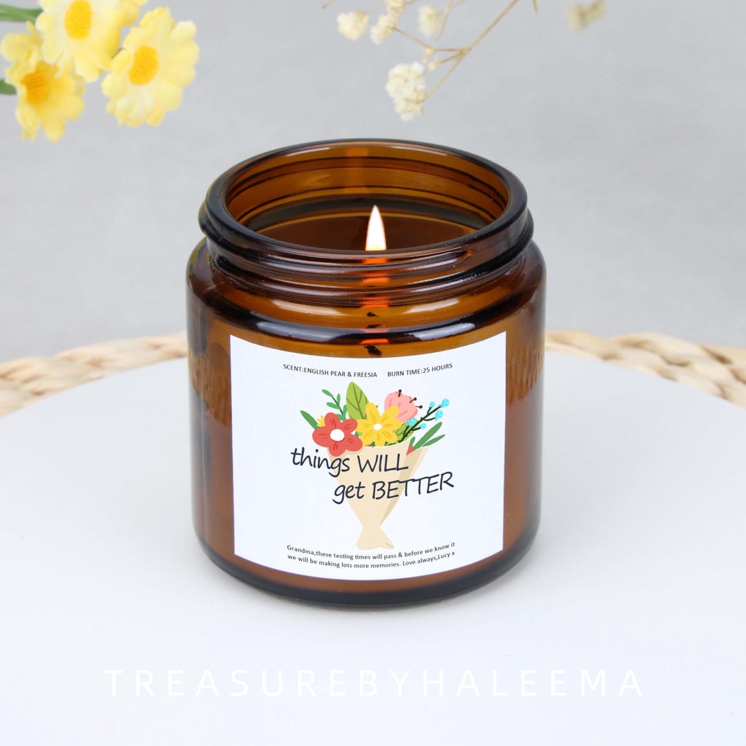 Personalized Positivity Candle: Things Will Get Better - Soy Wax ...