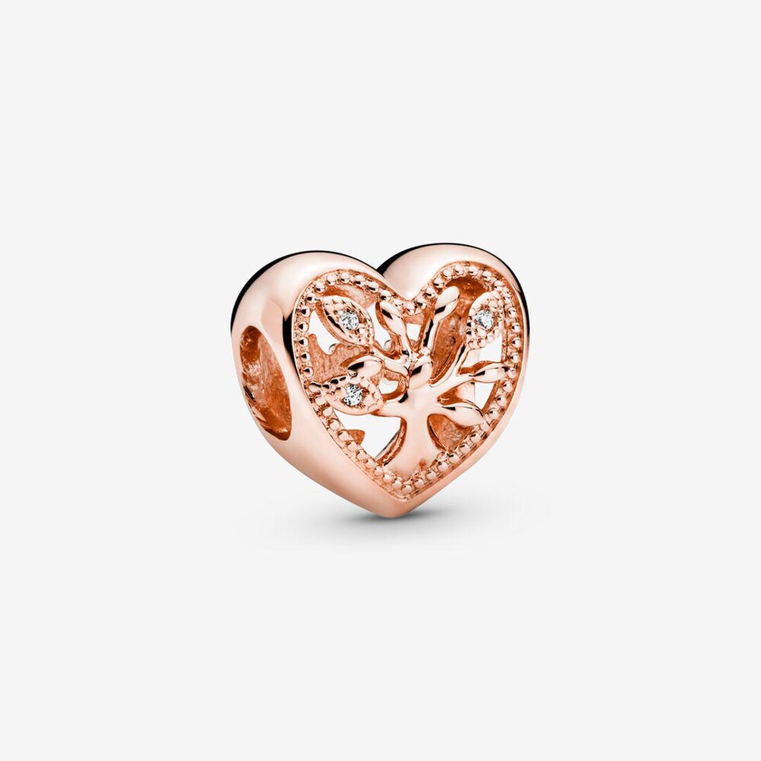 Pandora Openwork Family Tree Heart Charm Rose Gold Ale - Etsy