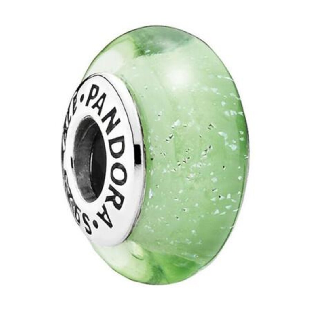 Tinker Bell Signature Pandora Green Murano Charm - Etsy